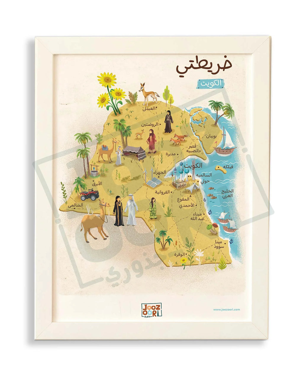 Kuwait Poster (خريطة الكويت) – Baby Avenue